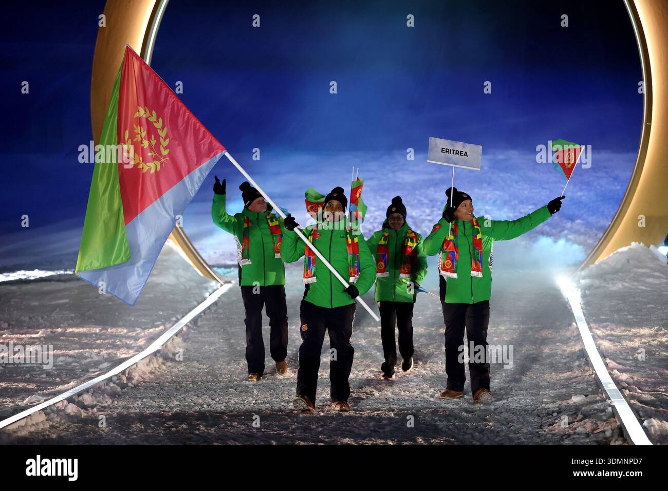 Eritrea's Shannon Abeda enters with the team, during the Olympic ...