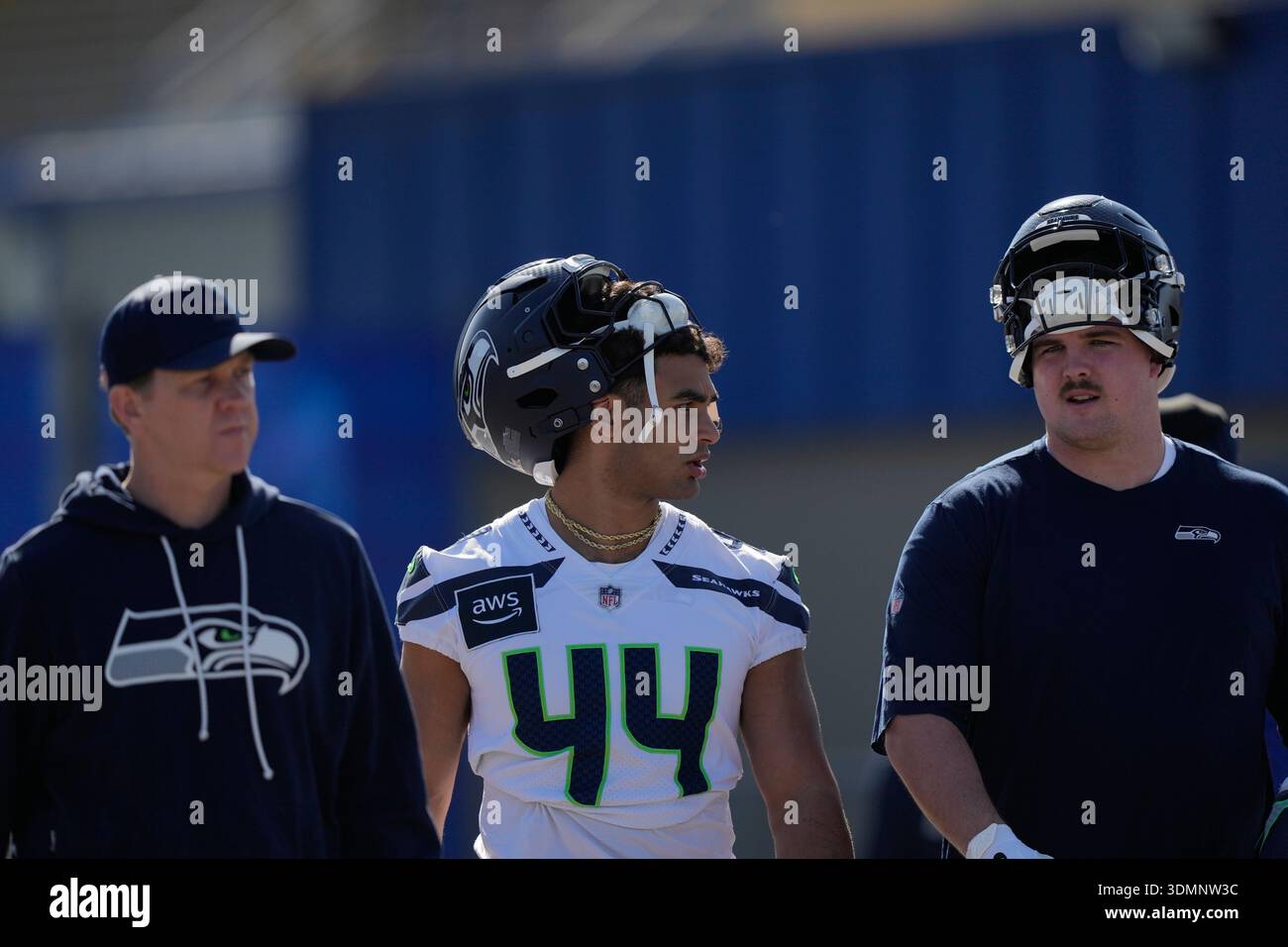 Seattle Seahawks linebacker Chazz Surratt (44) arrives during an NFL ...