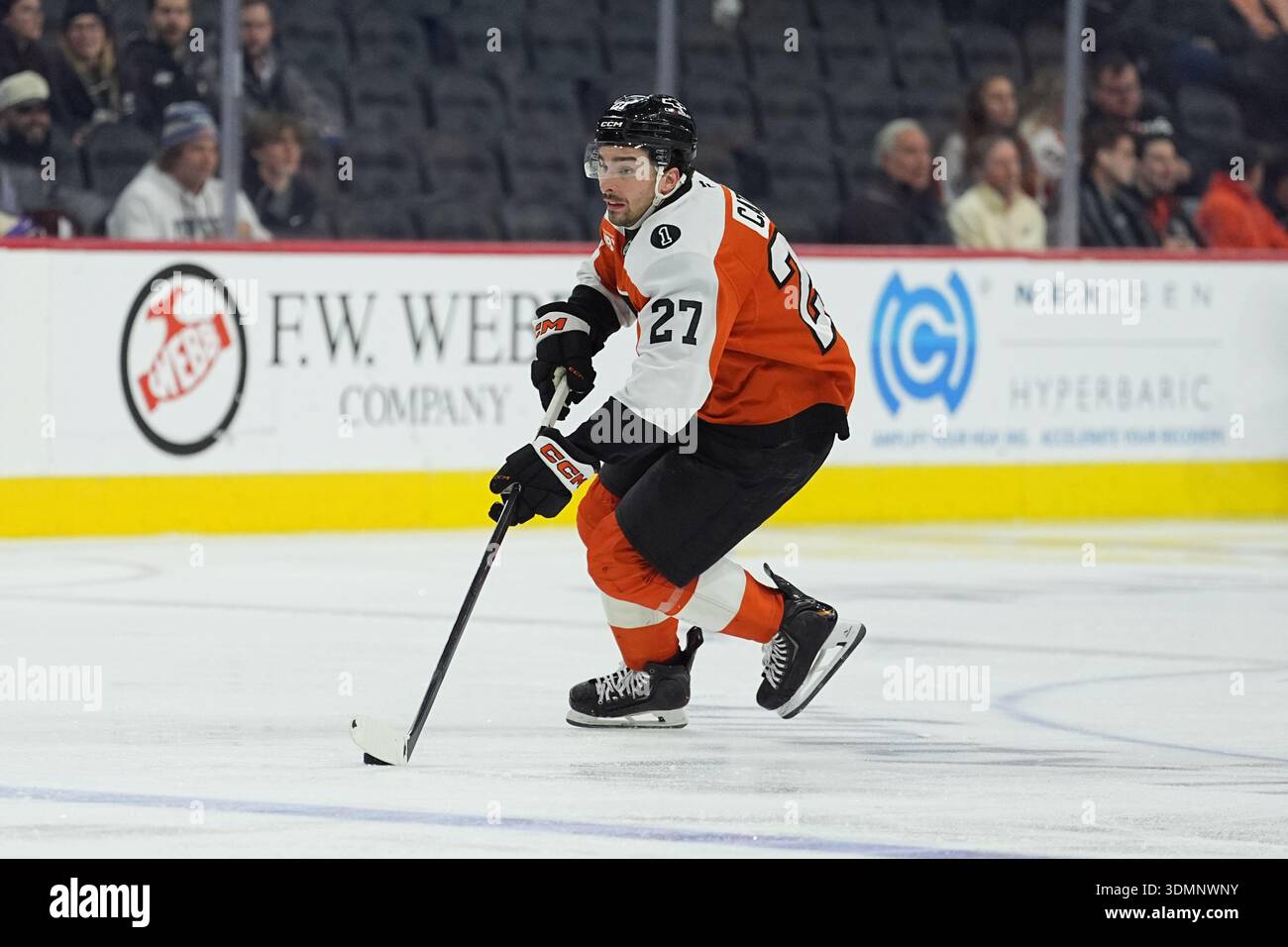 Philadelphia Flyers' Noah Cates plays during NHL hockey game, Thursday ...