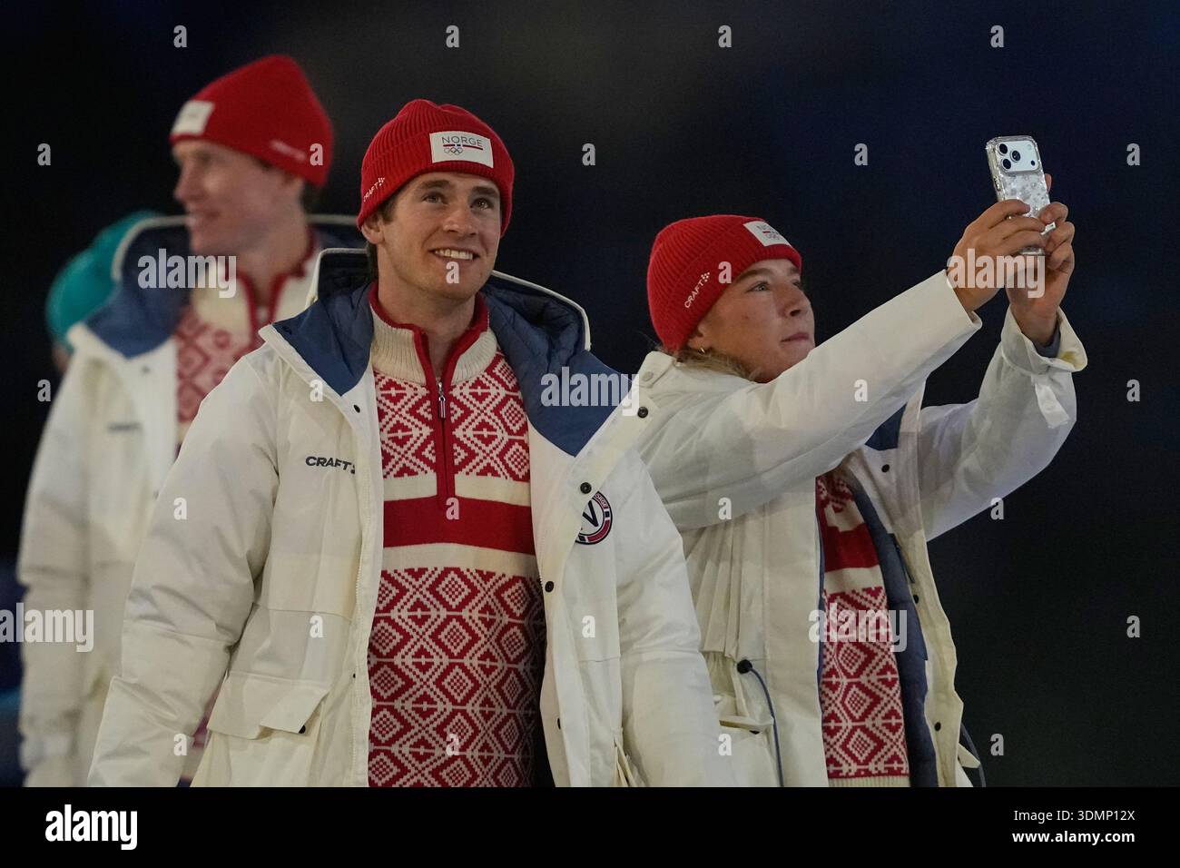 Norway arrives during the Olympic opening ceremony at the 2026 Winter ...