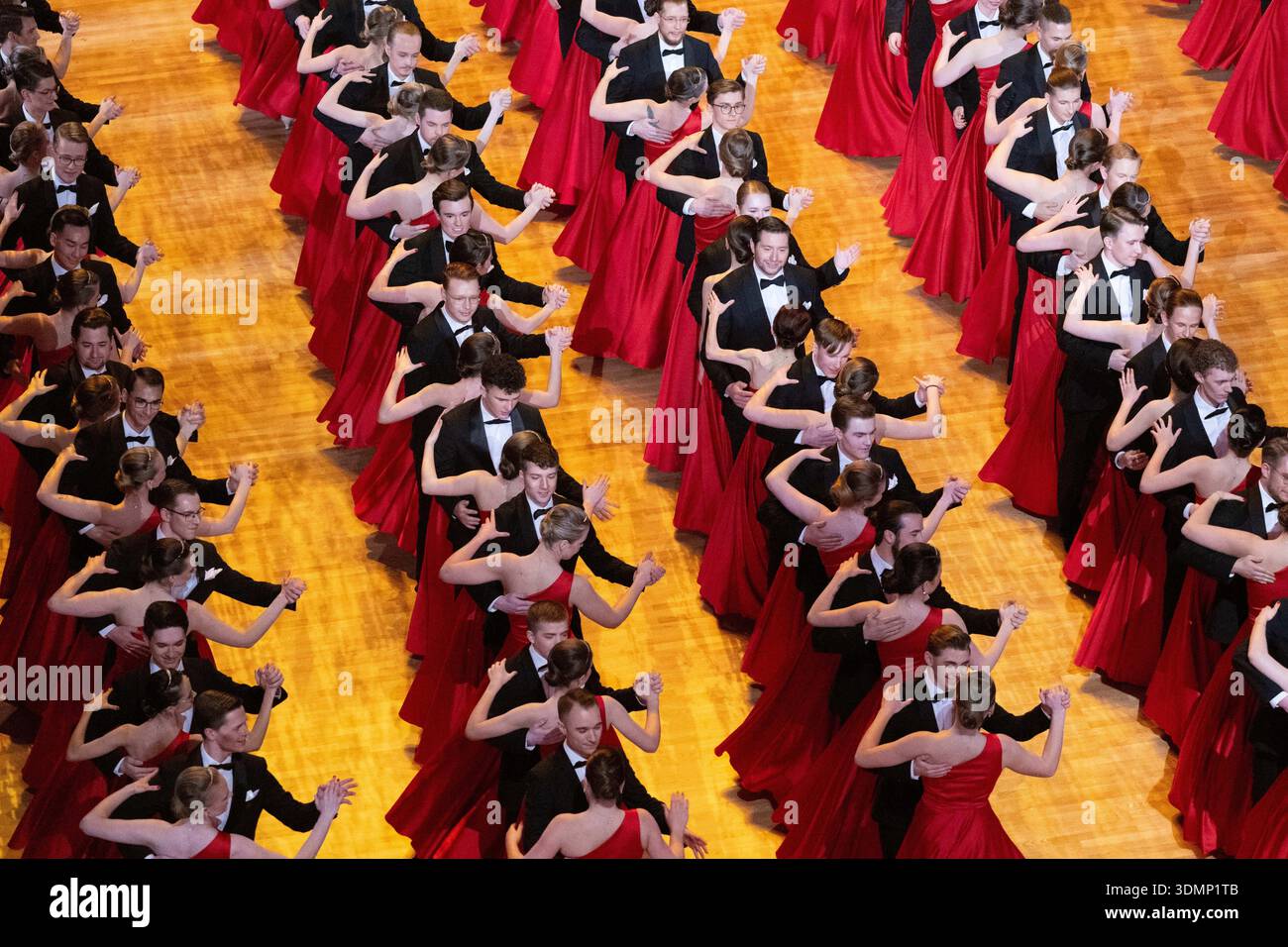 Debutante couples dance on stage during the Dresden Semper Opera Ball ...