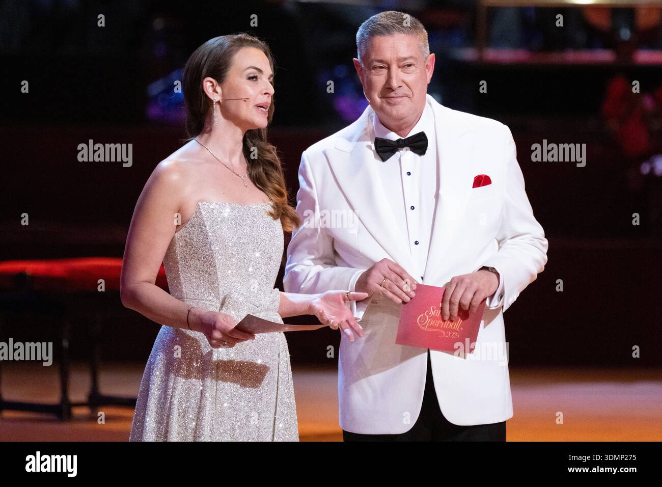 06 February 2026, Saxony, Dresden: Presenters Annika Lau and Joachim ...