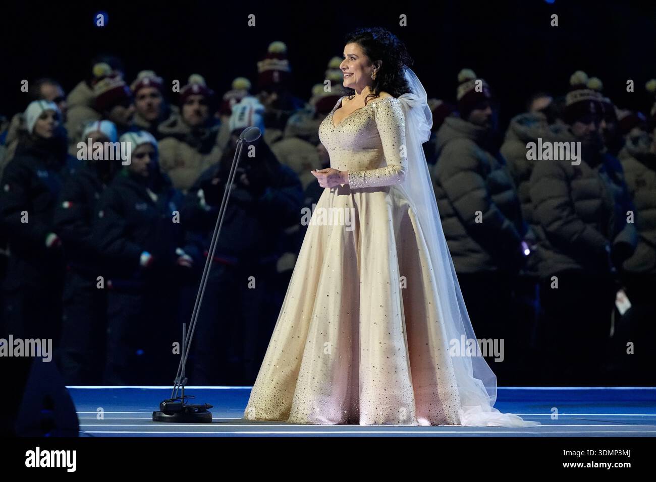 Opera singer Cecilia Bartoli performs during the Olympic opening ...