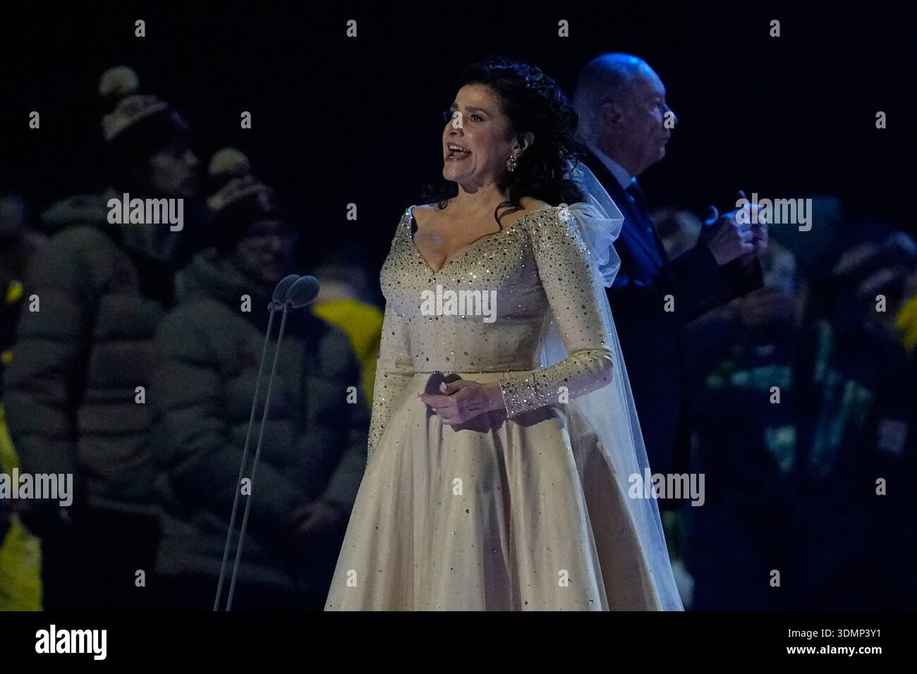 Opera singer Cecilia Bartoli performs during the Olympic opening ...