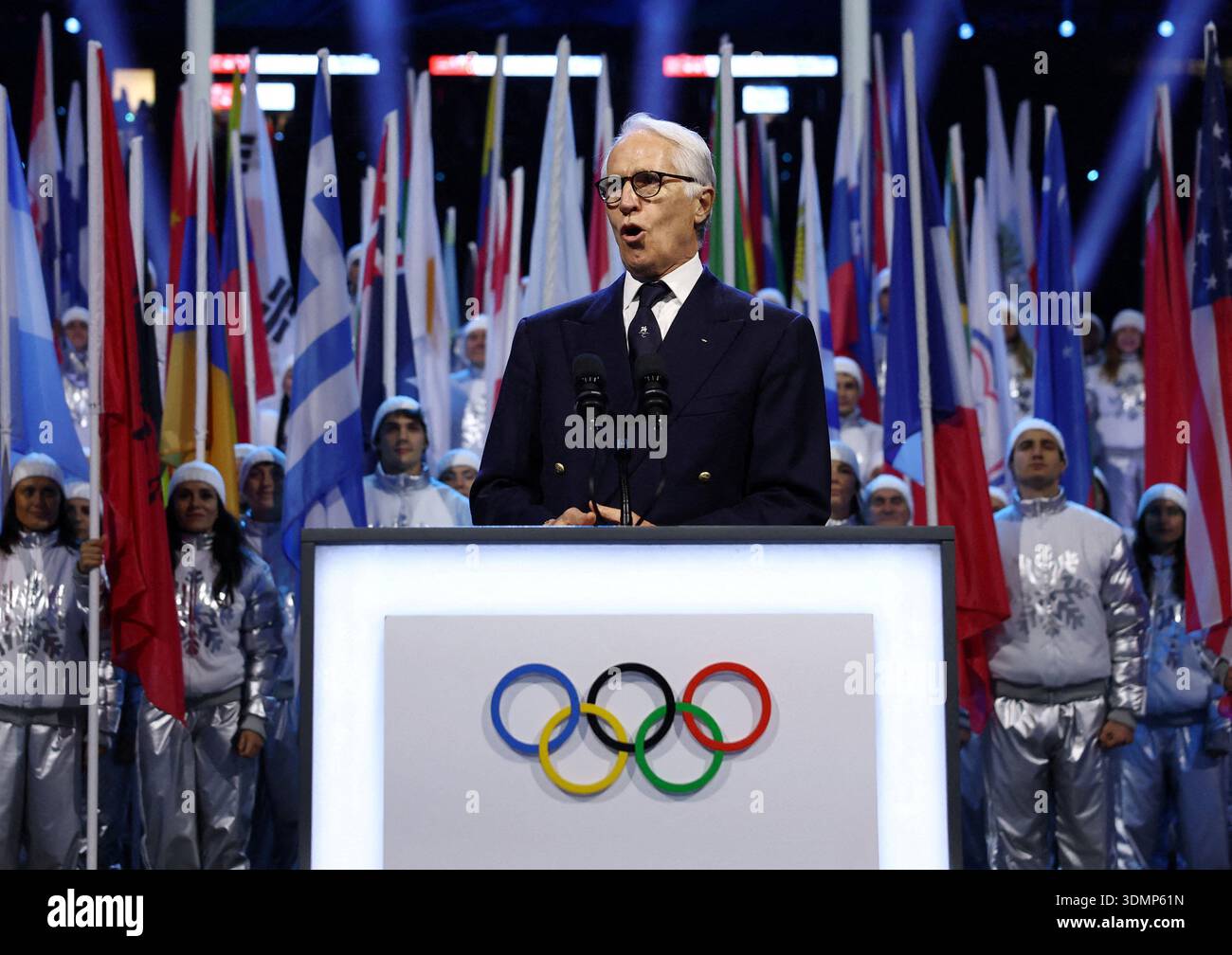 President of the Milan Cortina 2026 foundation Giovanni Malago speaks ...
