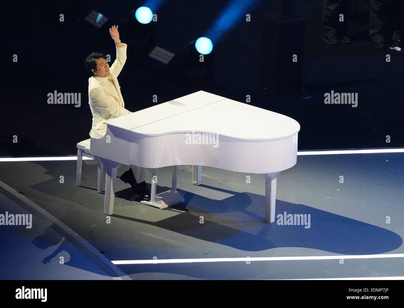 Milan, Italy. 6th Feb, 2026. Chinese pianist Lang Lang performs during ...