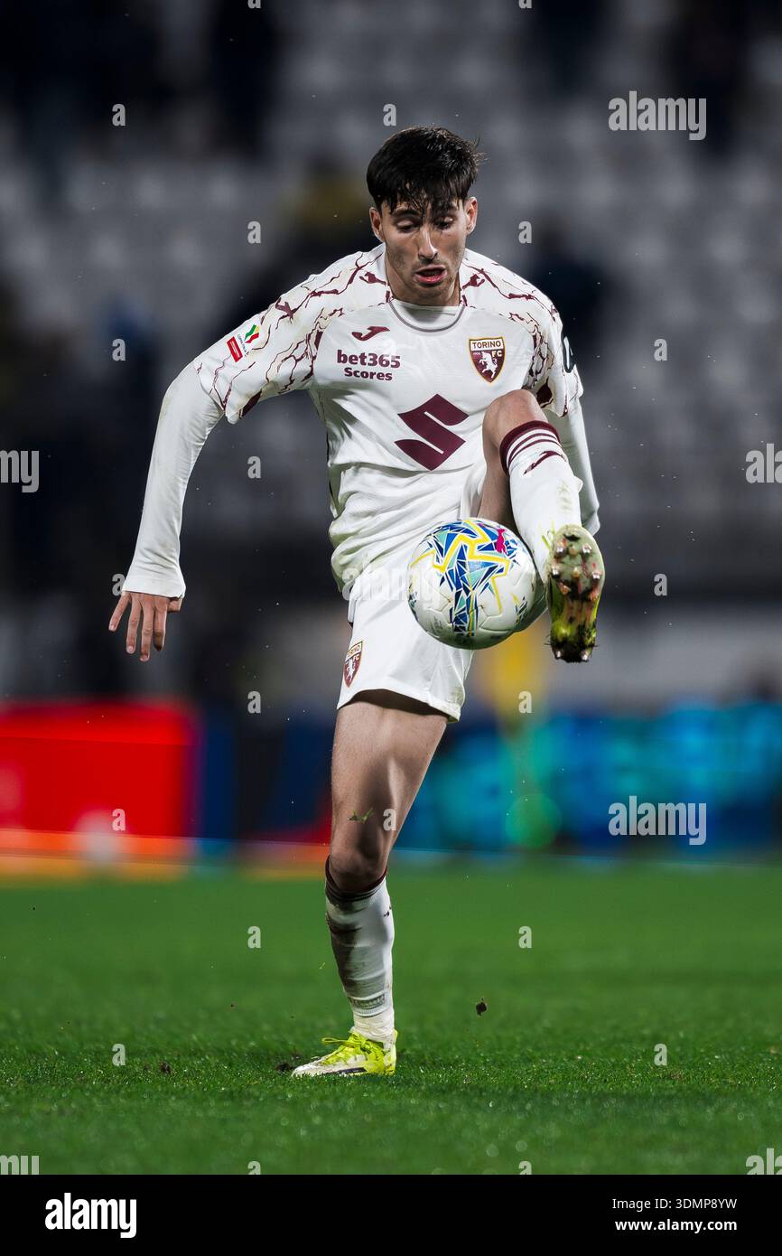 Rafel Obrador of Torino FC in action during the Coppa Italia quarter ...