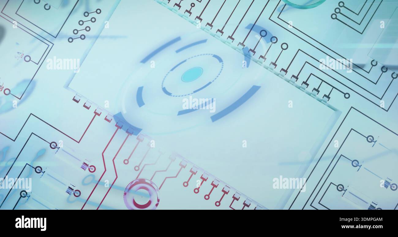 Displaying central translucent panel showing concentric rings and ...