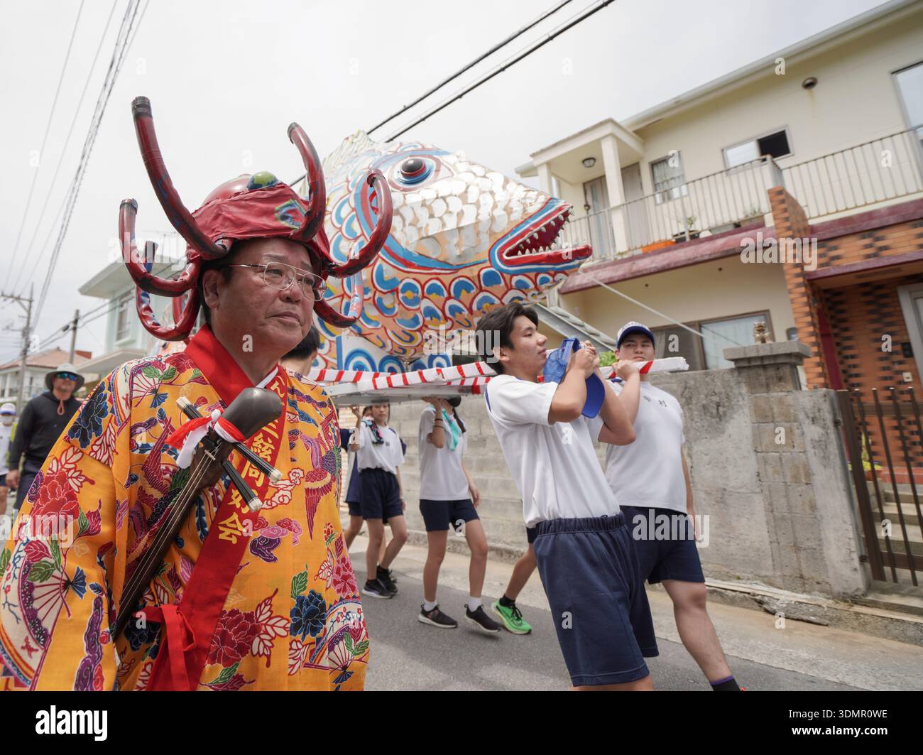 Sanguwacha Festival held on Henza Island, Okinawa, Japan. Ritual ...