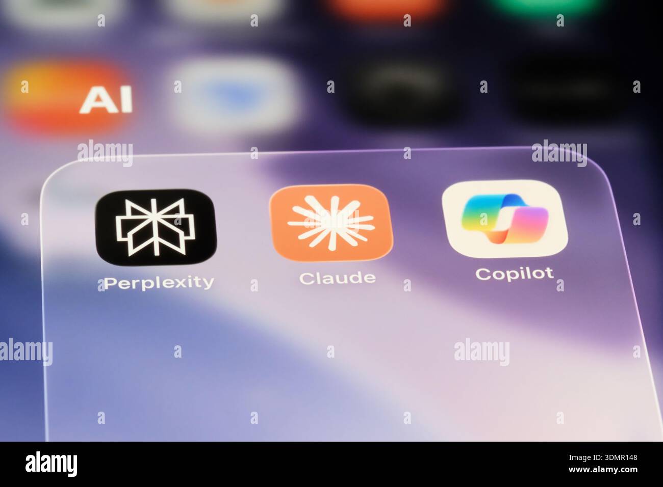 Shanghai,China-Feb.4th 2026: Claude, Perplexity and Copilot app icons ...