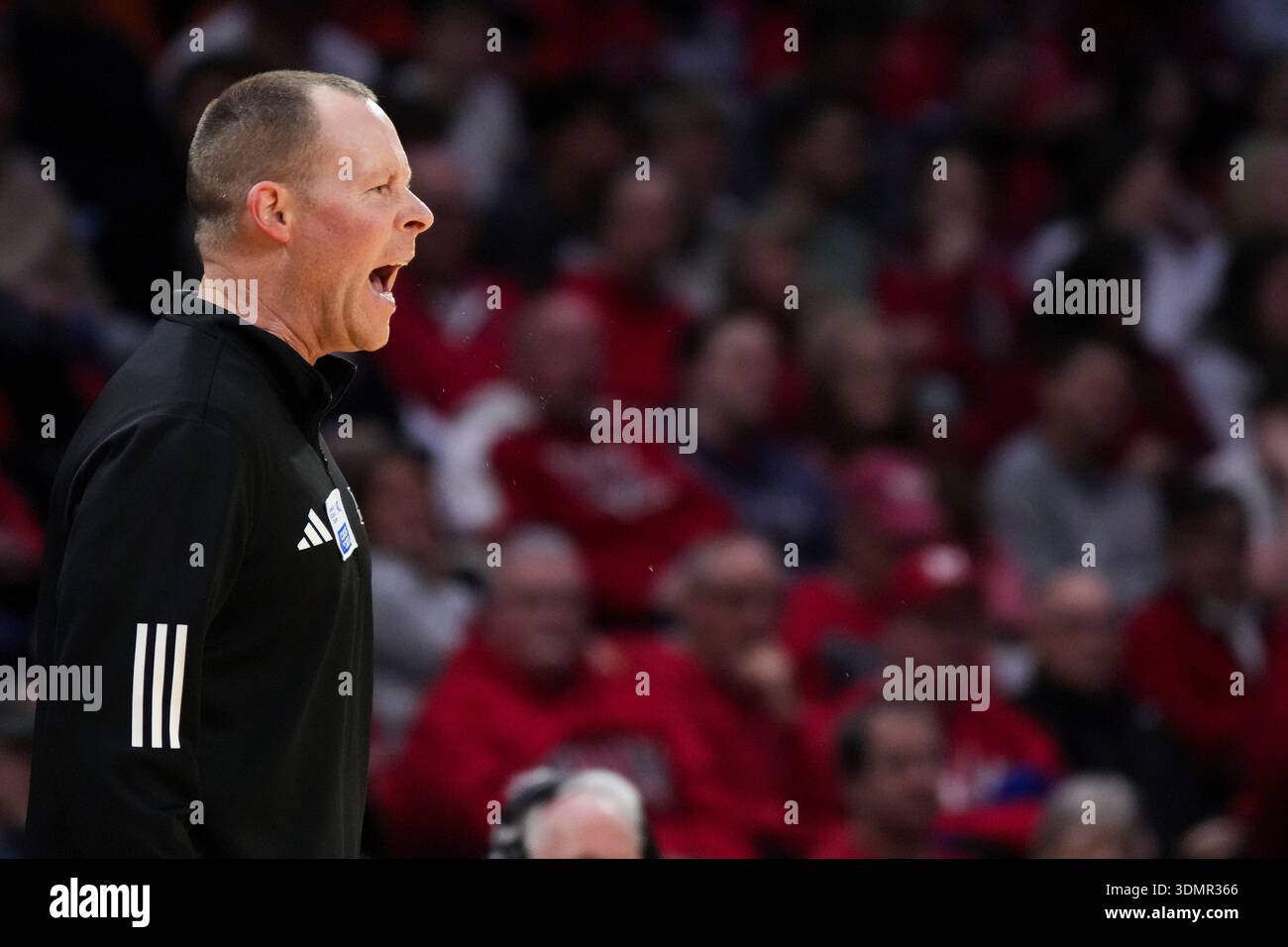 Miami (OH) head coach Travis Steele reacts during an NCAA college ...