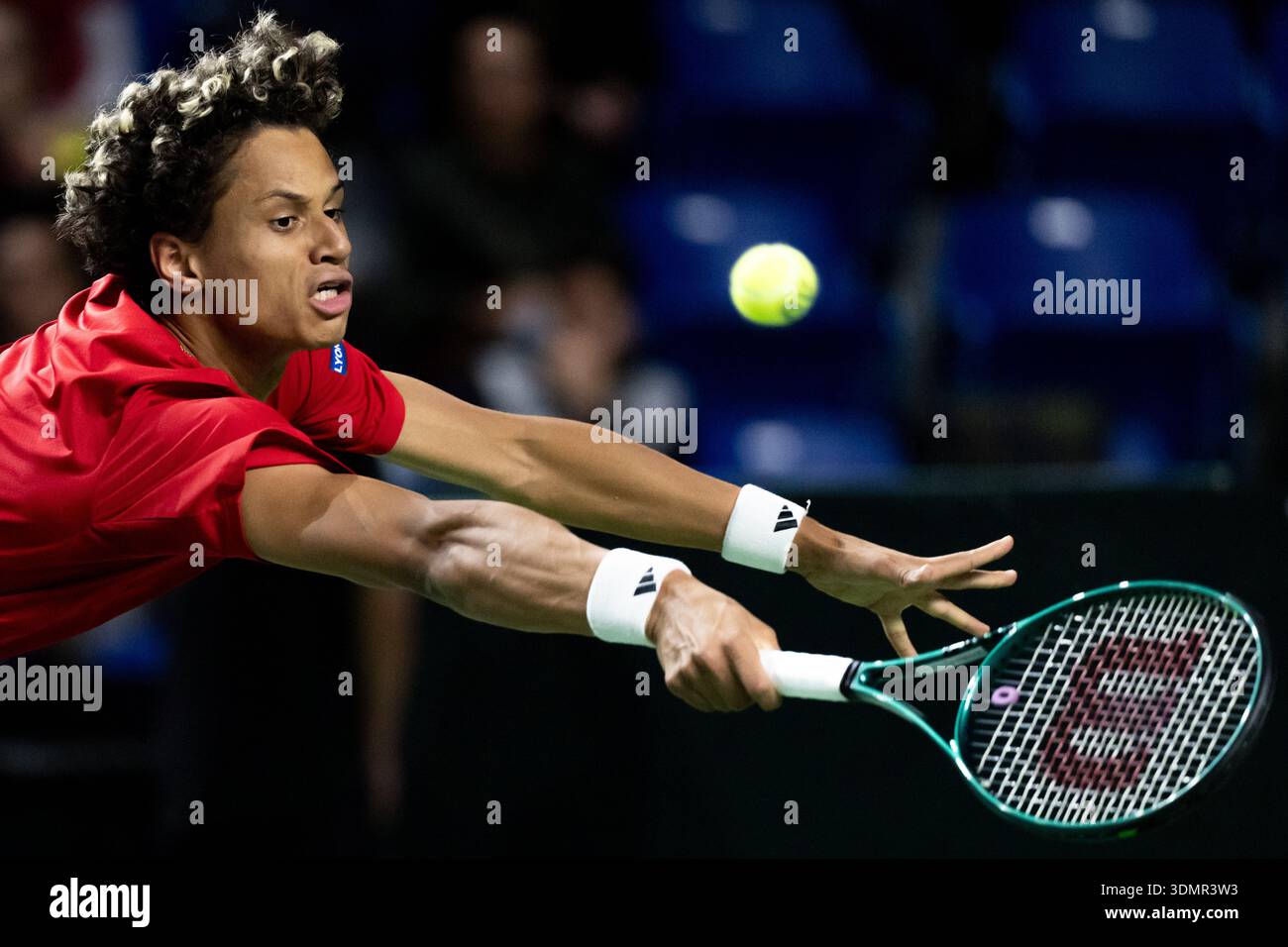 Canada's Gabriel Diallo tries to return to Brazil's Gustavo Heide ...