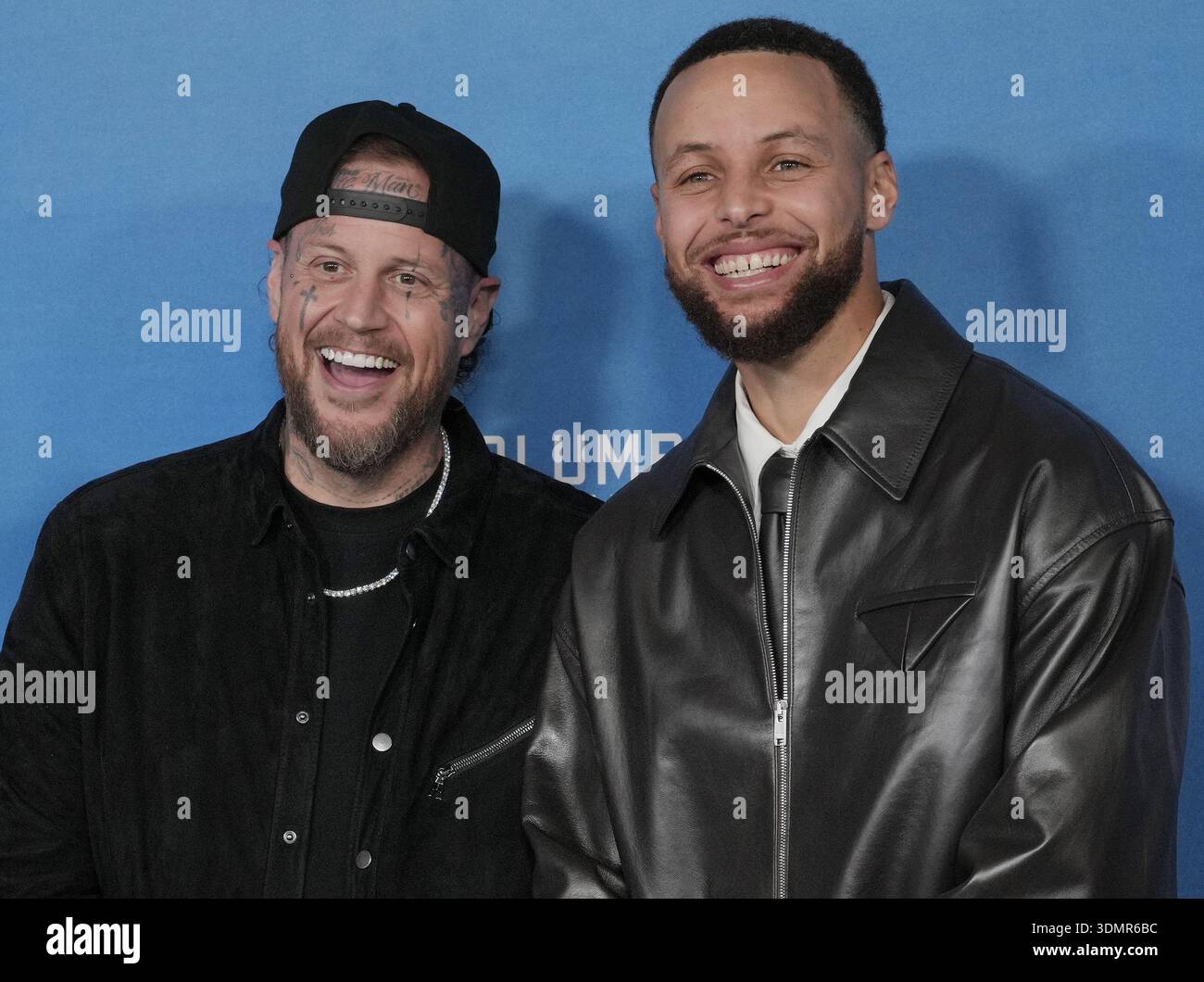 (L-R) Jelly Roll and Stephen Curry at the Columbia Pictures and Sony ...