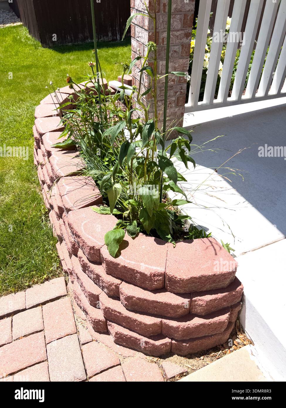 Flower planter brick steps hi-res stock photography and images - Alamy