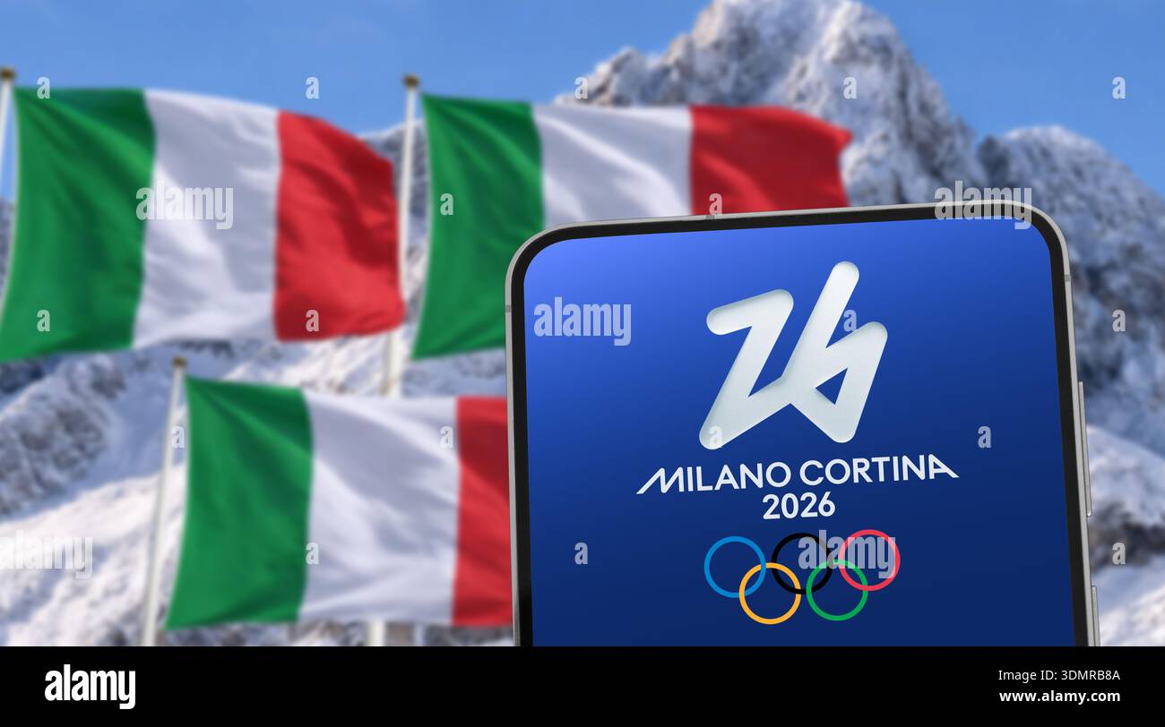 Winter Olympics in 2026 - Milano Cortina Italy Stock Photo - Alamy