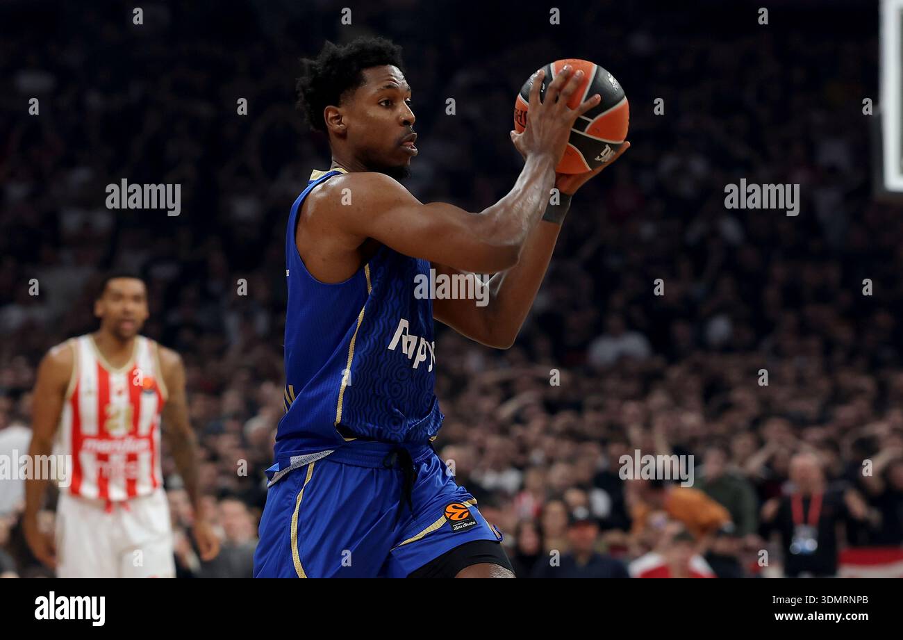 Belgrade, Serbia. 6th Jan, 2026. Maccabi's Jaylen Hoard during ...