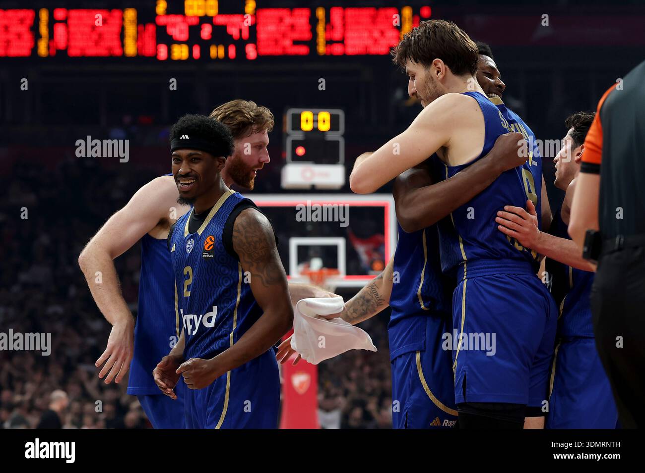 Belgrade, Serbia. 6th Jan, 2026. Maccabi's Jimmy Clark III (R ...
