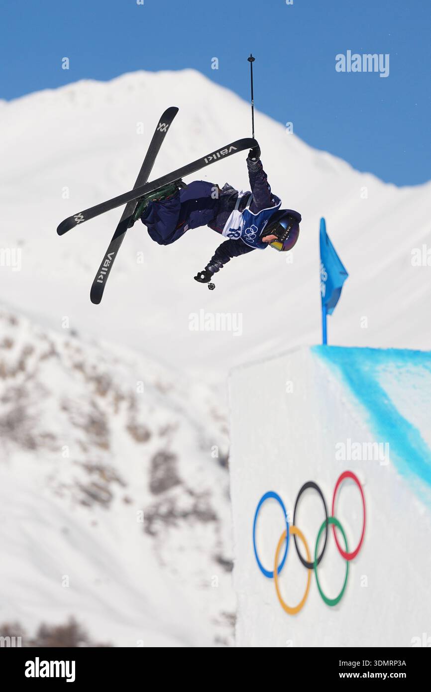 United States' Grace Henderson competes during women's freestyle skiing ...