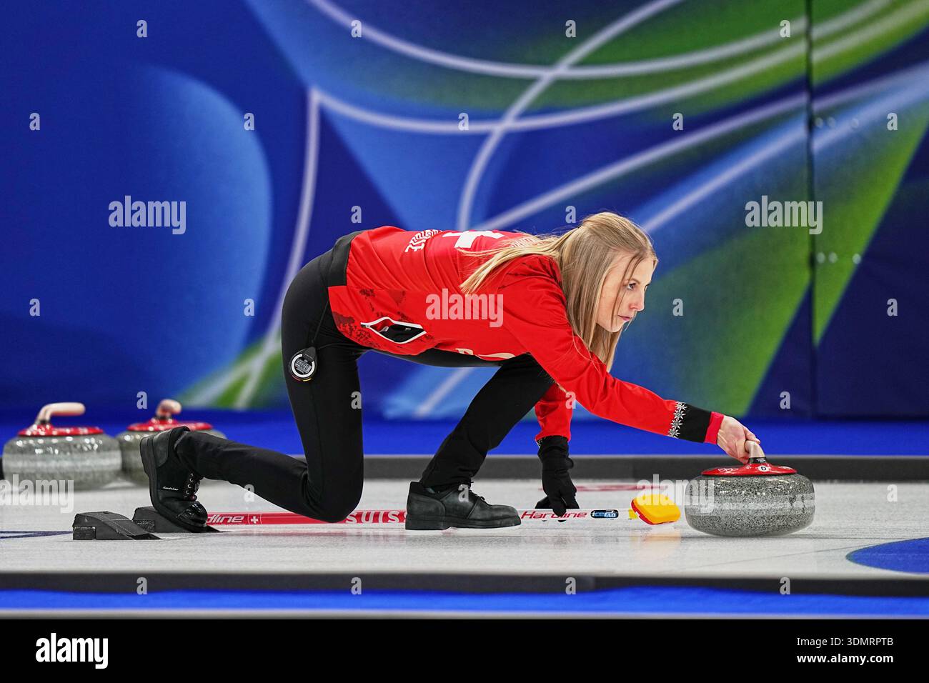 Switzerland's Briar Schwaller-Huerlimann in action, during the mixed ...