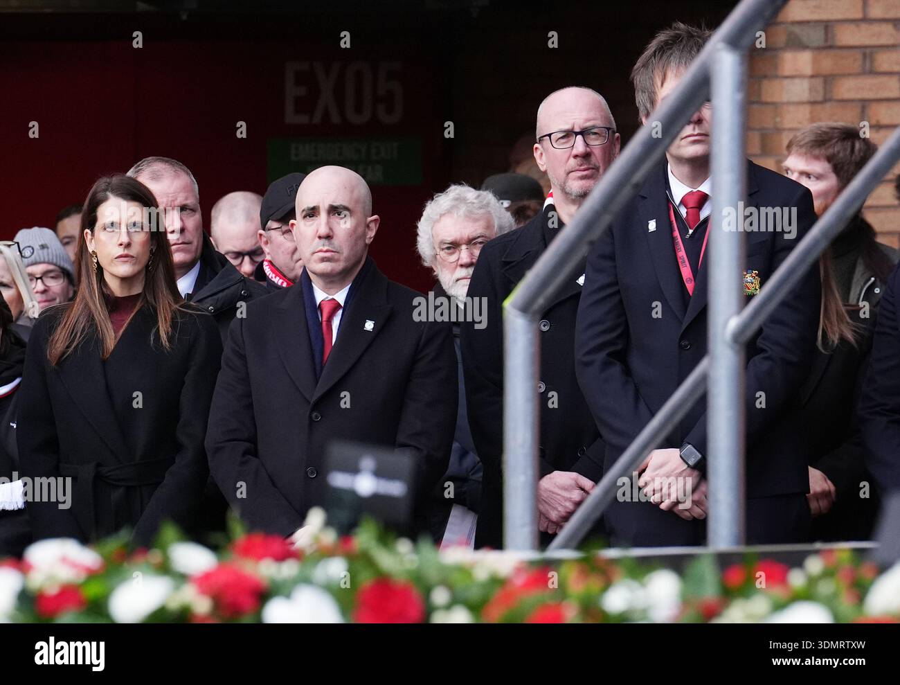 Manchester United CEO Omar Berrada at the Munich Memorial before the ...