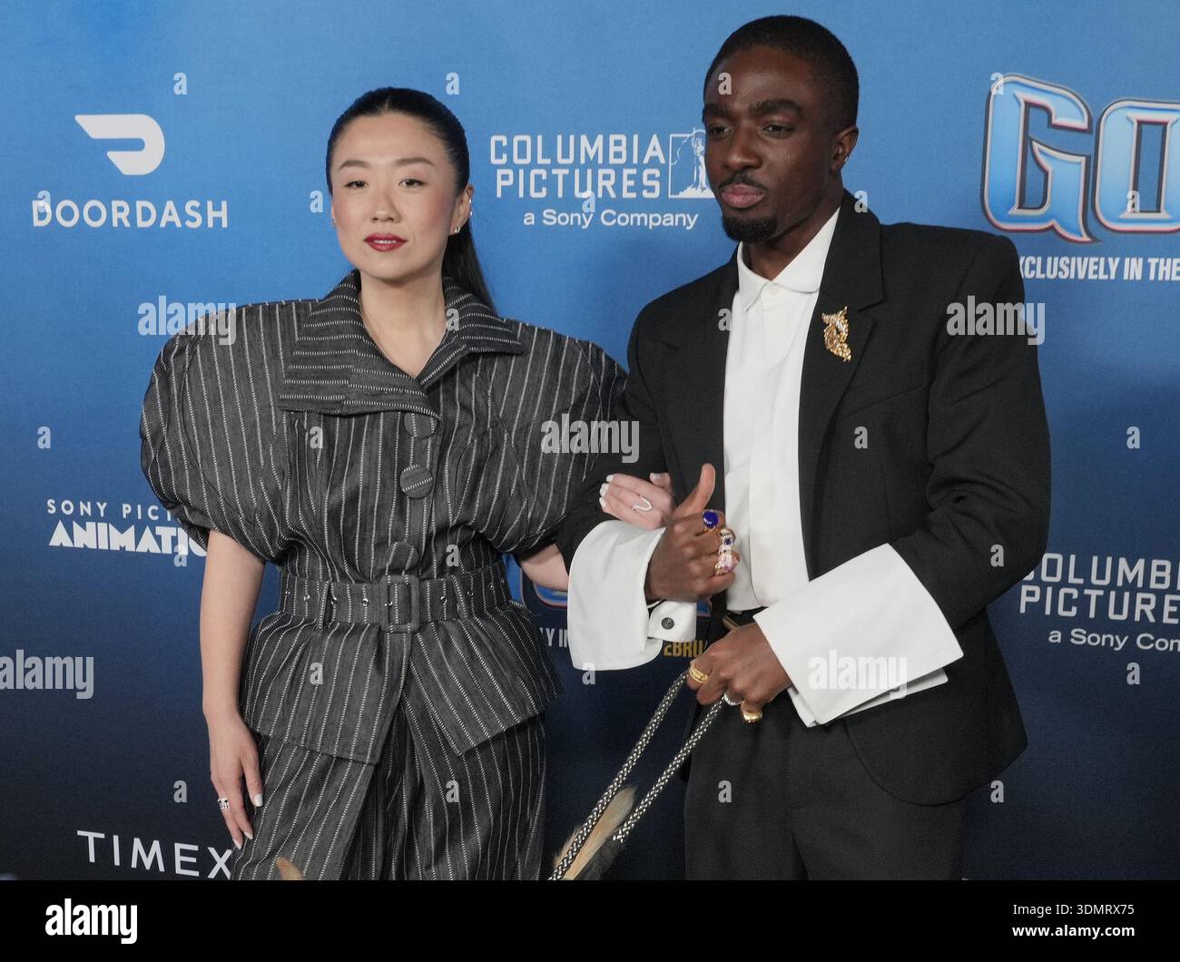 (L-R) Sherry Cola and Caleb McLaughlin at the Columbia Pictures and ...