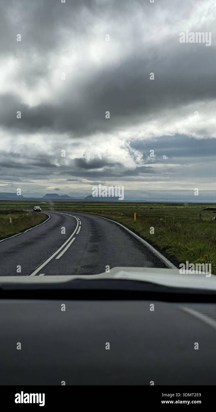 Faint white lane markings hi-res stock photography and images - Alamy
