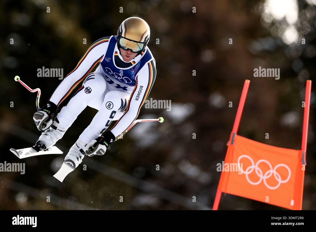 Germany's Simon Jocher speeds down the course during an alpine ski, men ...