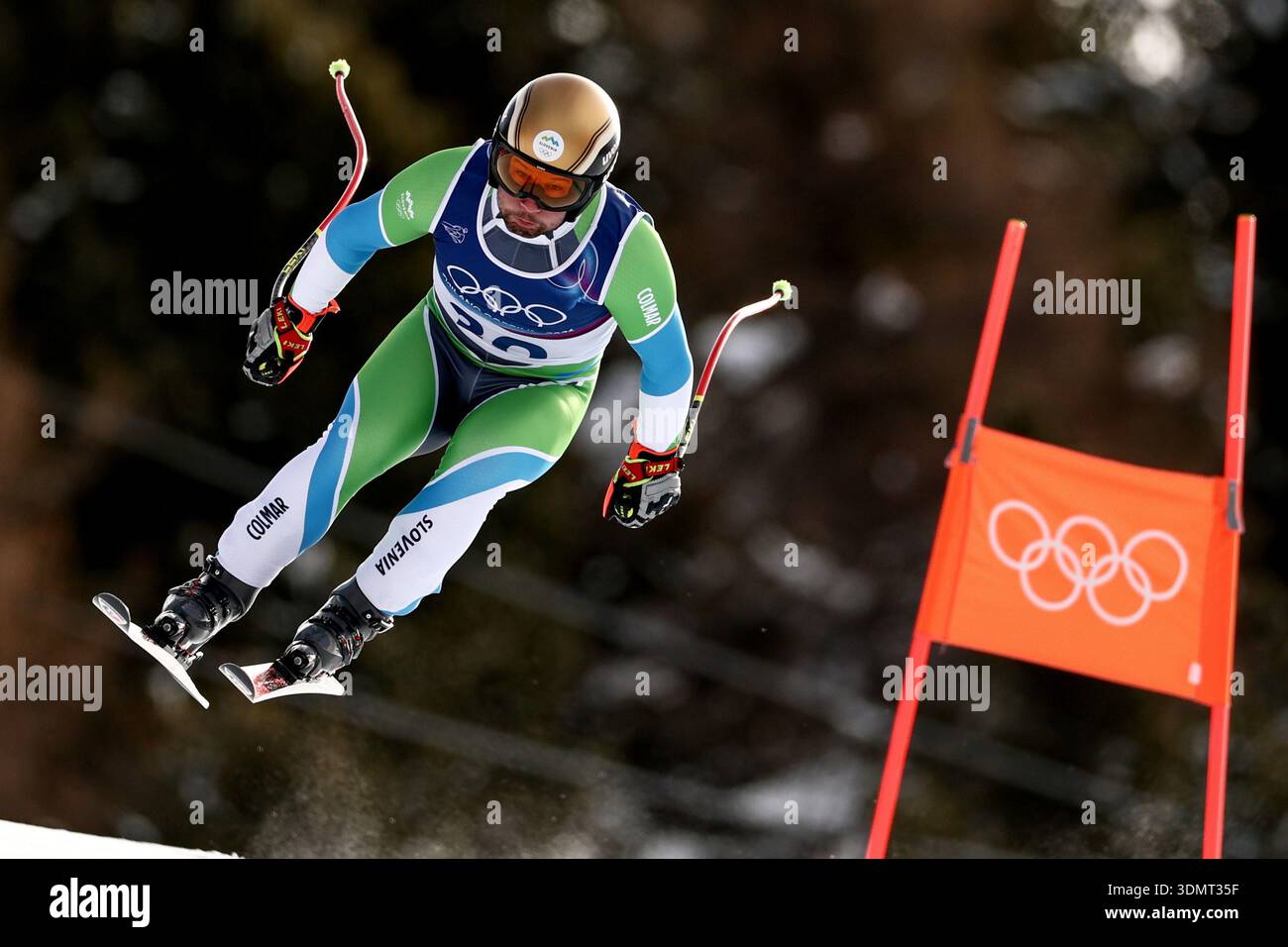 Slovenia's Martin Cater speeds down the course during an alpine ski ...