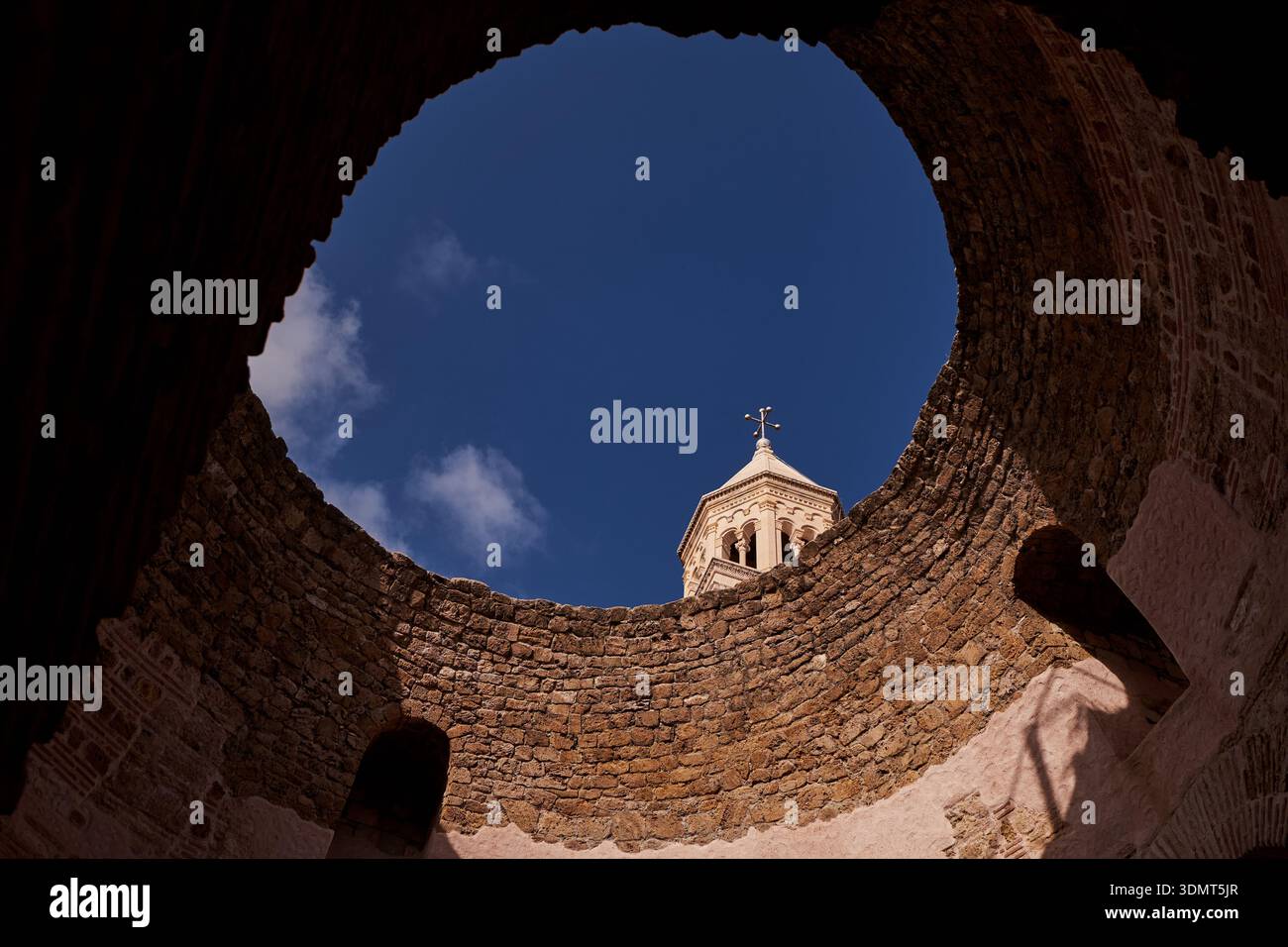 The Round Hollow Tower of Vestibul in The Roman Building of Diocletian ...