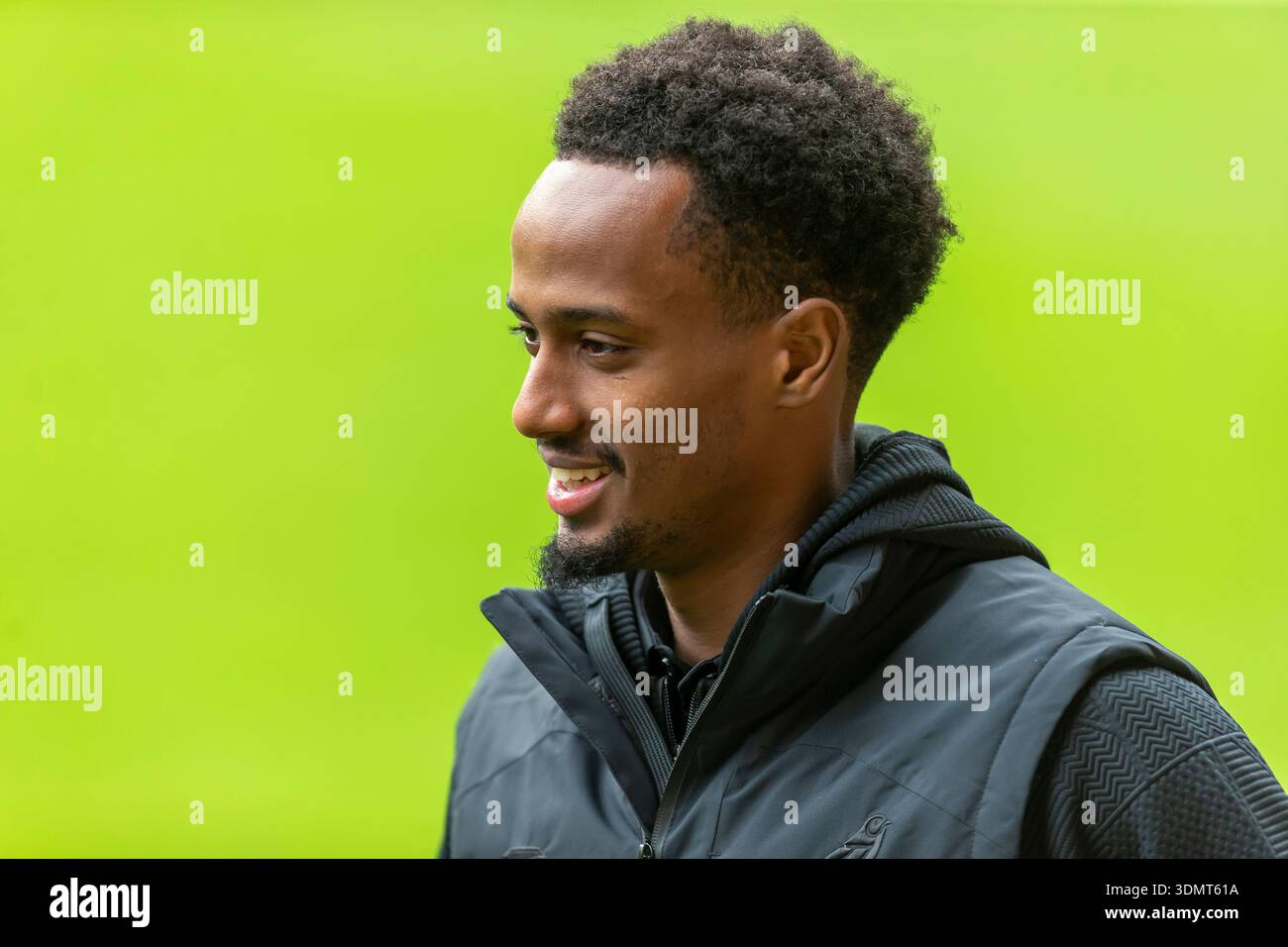 Ali Ahmed of Norwich City arrives before the Sky Bet Championship match ...