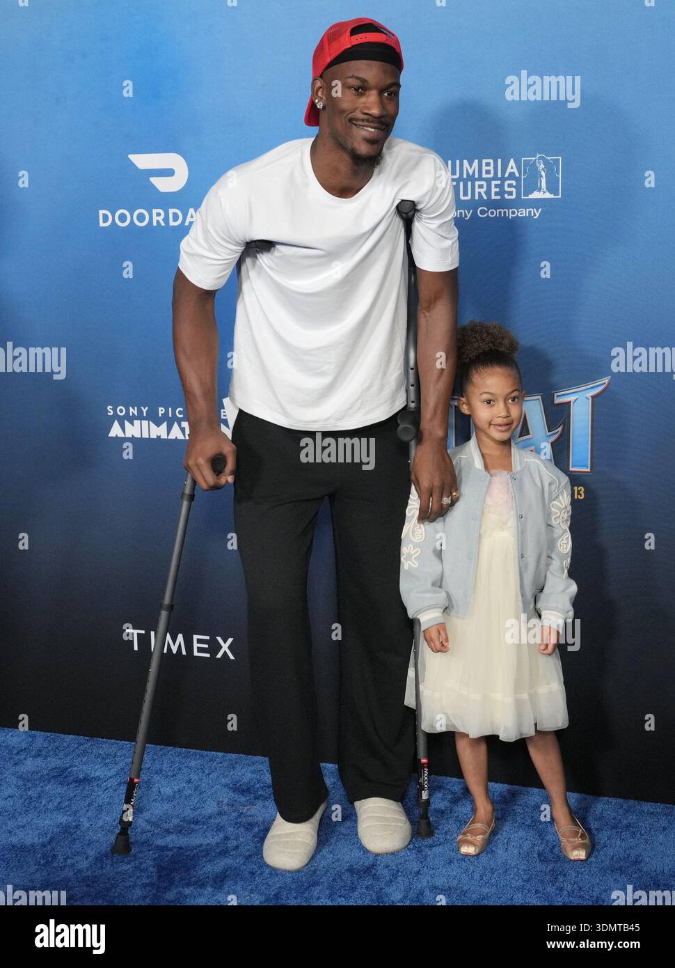 (L-R) Jimmy Butler and Rylee Butler arrives at the Columbia Pictures ...