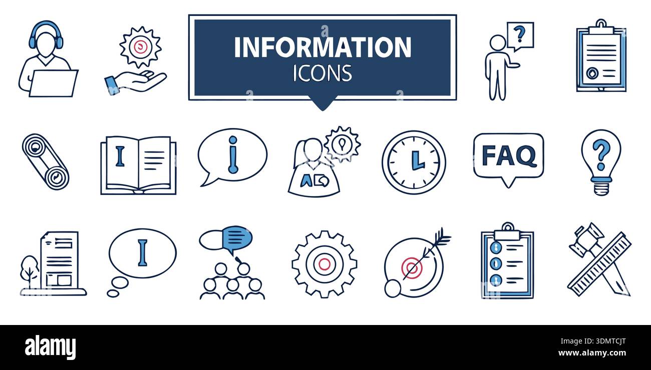 Set information icons representing Stock Vector Images - Alamy
