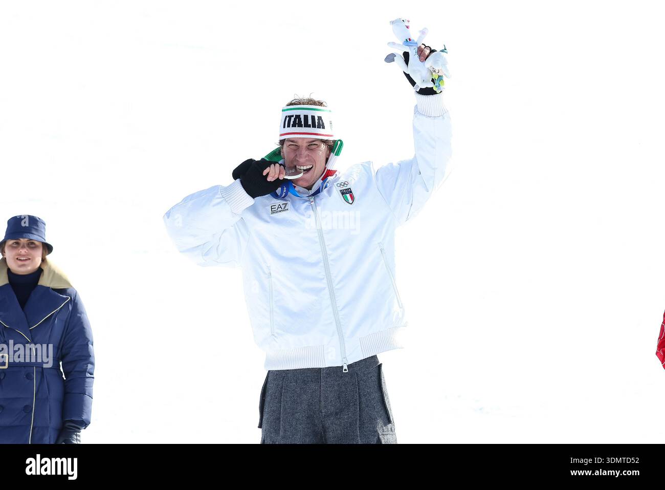 Giovanni Franzoni (ITA) shows the silver medal happiness biting the ...