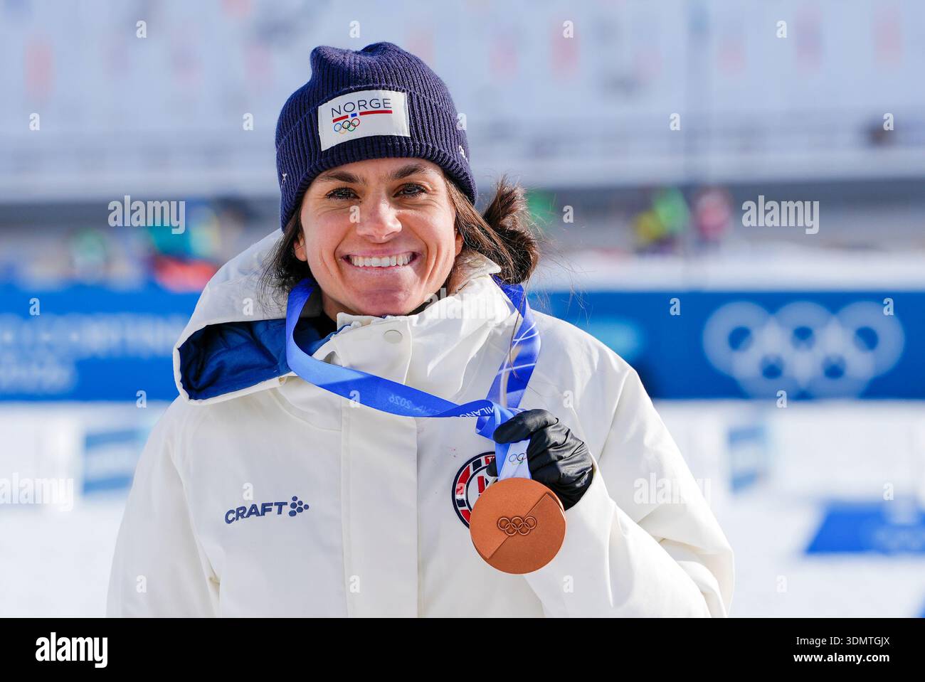 Val di Fiemme, Italy 20260207. Heidi Weng from Norway on the podium ...