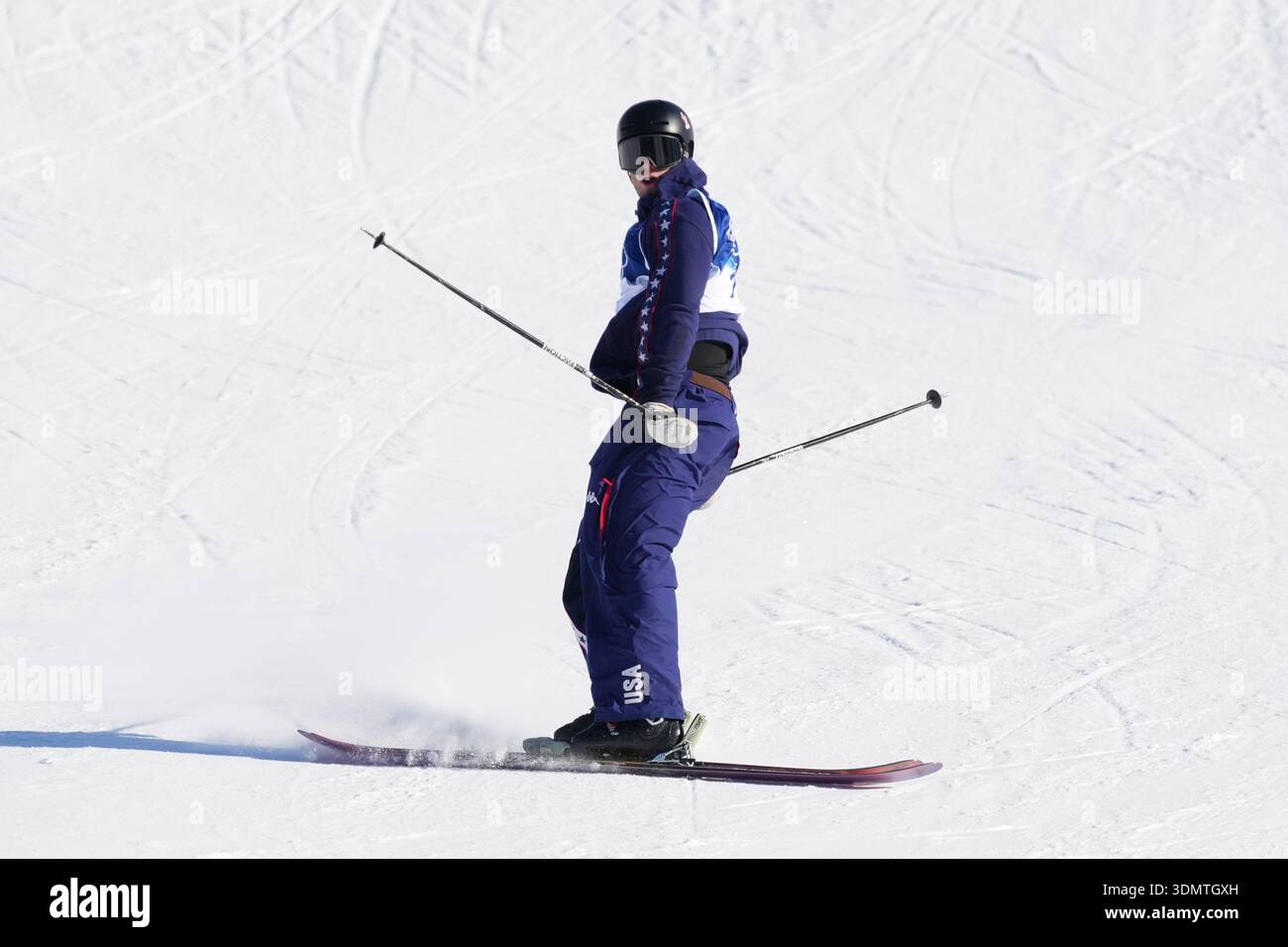United States' Alex Hall competes during men's freestyle skiing ...