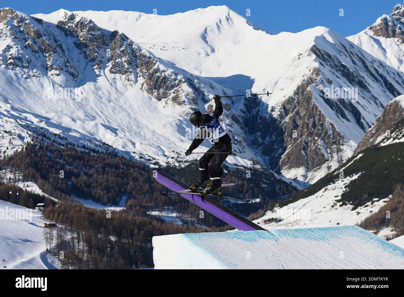 France's Matias Roche competes during men's freestyle skiing slopestyle ...