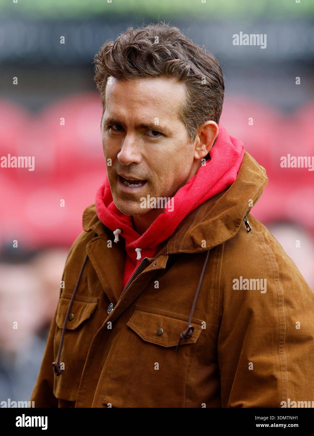 Wrexham co-owner Ryan Reynolds before the Sky Bet Championship match at ...
