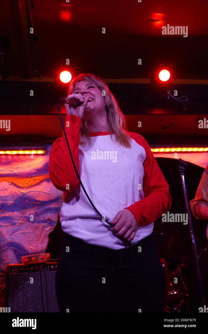 Rebecca Lucy Taylor performing as lead vocalist with Maggie Frisby and ...