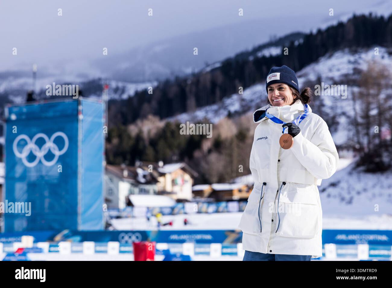 TESERO, ITALY - FEBRUARY 7: Bronze Heidi Weng (Norway) during the medal ...