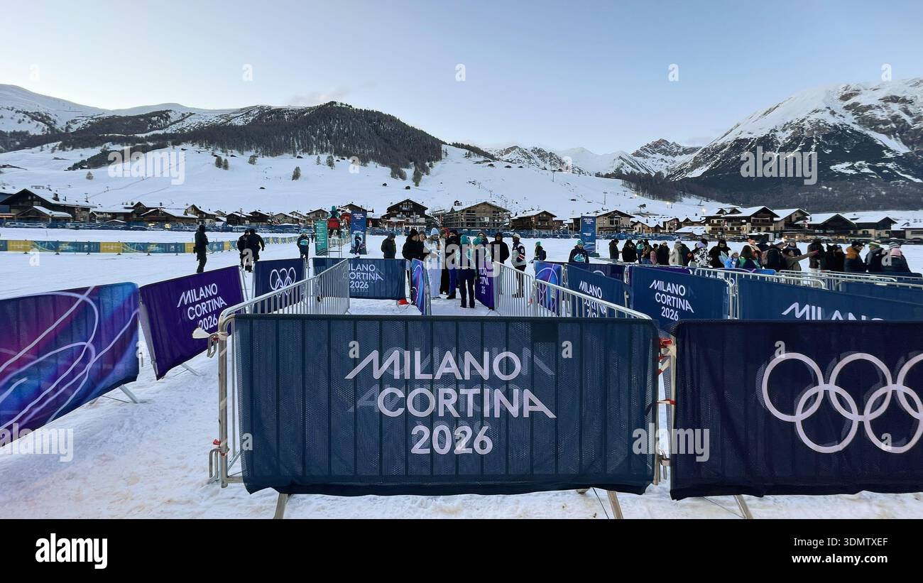 Livigno, Italy - February 6, 2026: Milano Cortina 2026 Olympic crowd at ...