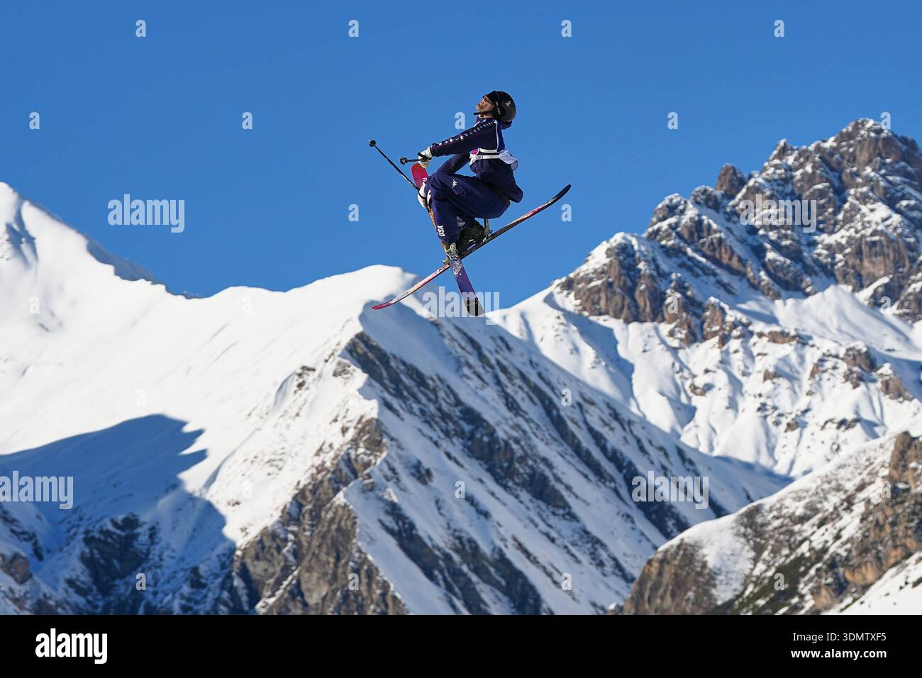 United States' Alex Hall competes during men's freestyle skiing ...