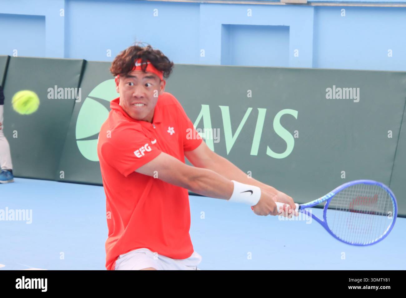 Coleman Wong Chak-lam, a Hong Kong, China tennis player, during men’s ...