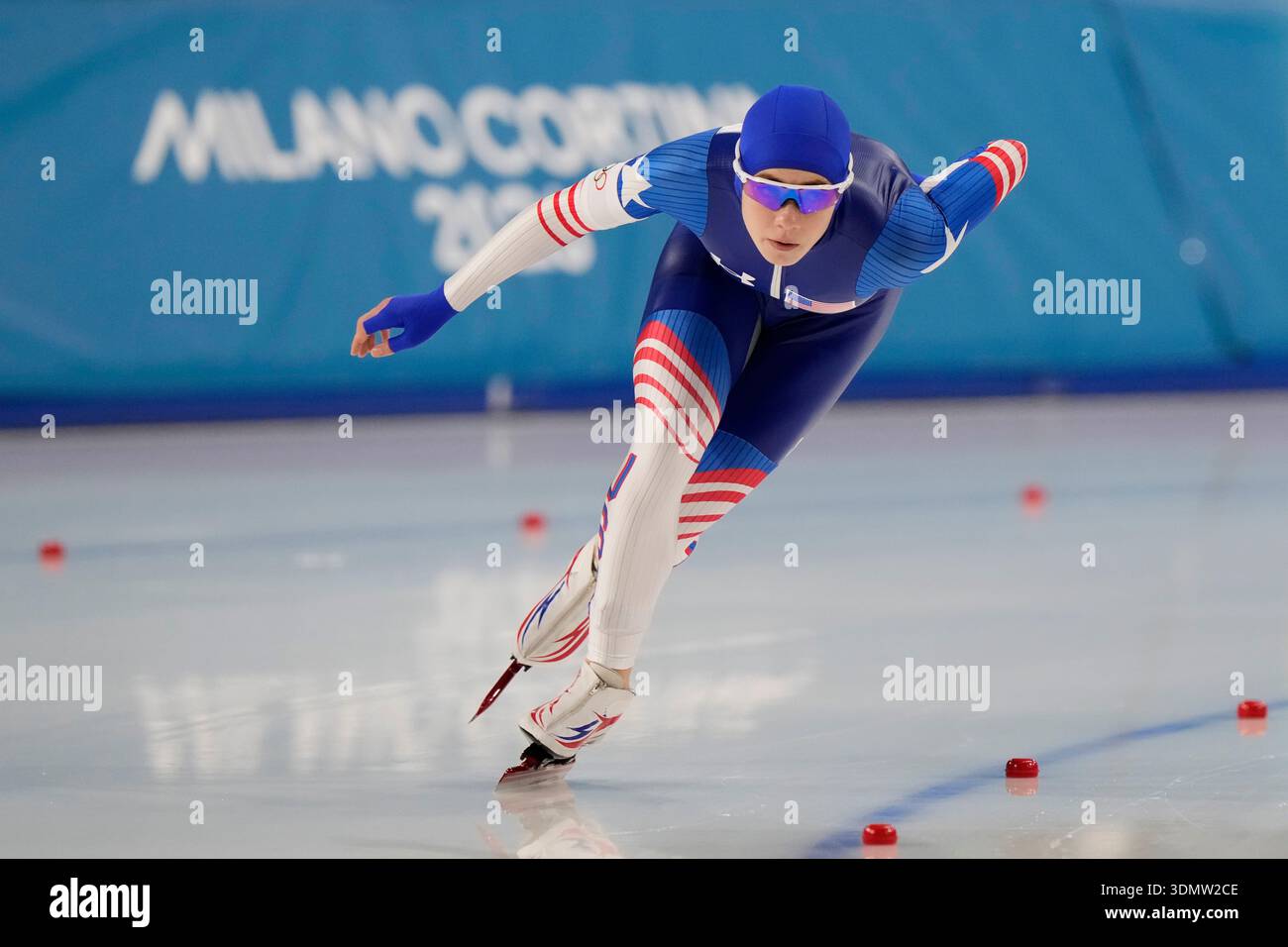 Greta Myers of the U.S. competes in the women's 3,000 meters ...
