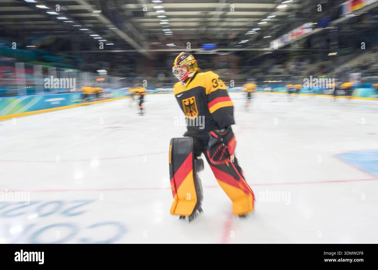 Sandra Abstreiter of Germany at the preliminary women Ice Hockey match ...