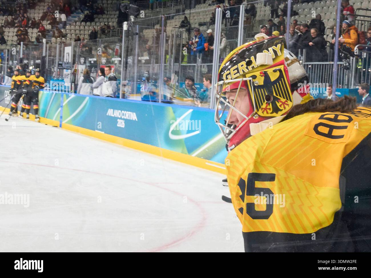 Sandra Abstreiter of Germany at the preliminary women Ice Hockey match ...