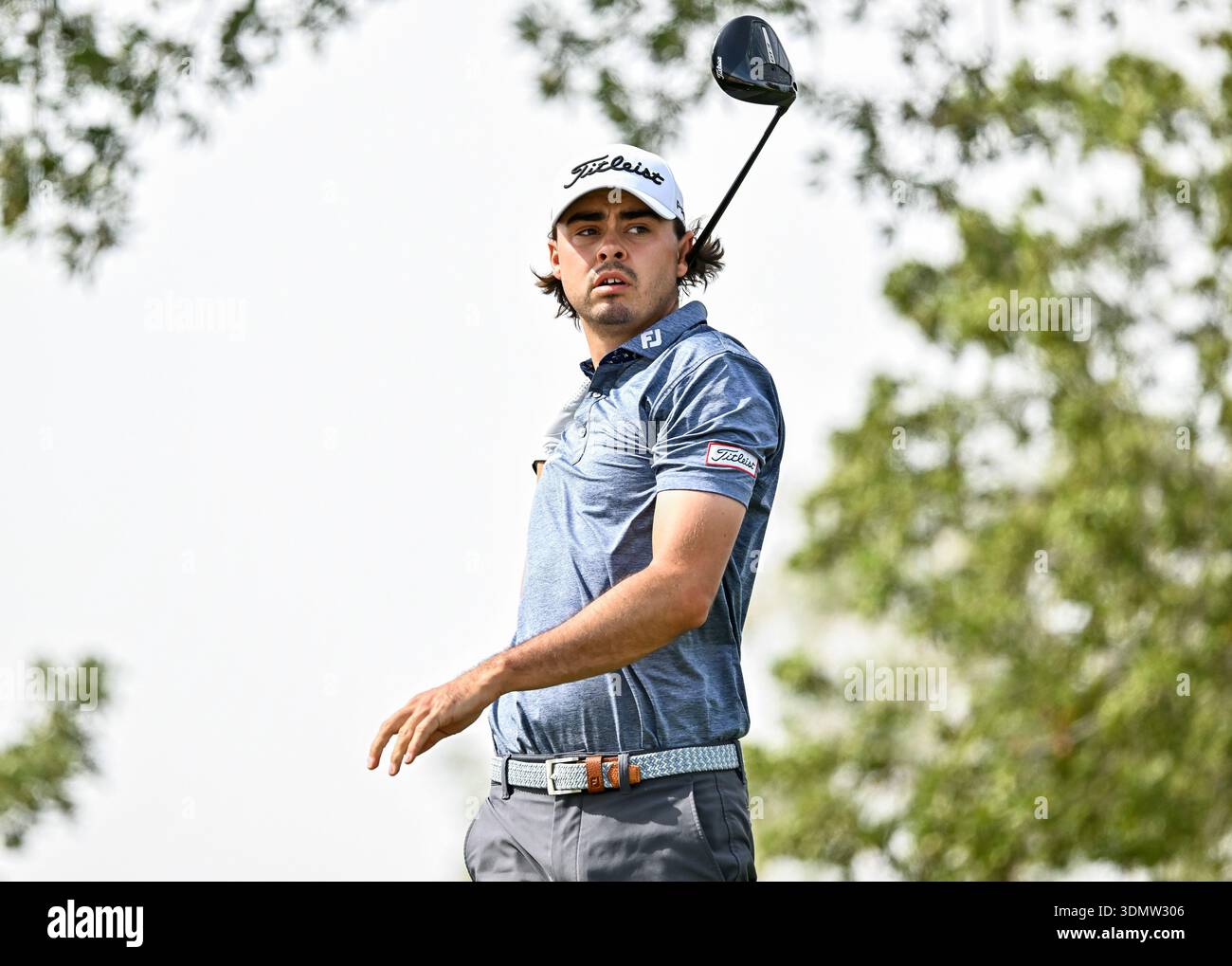 Jacob Skov Olesen of Denmark seen in action during second round of the ...