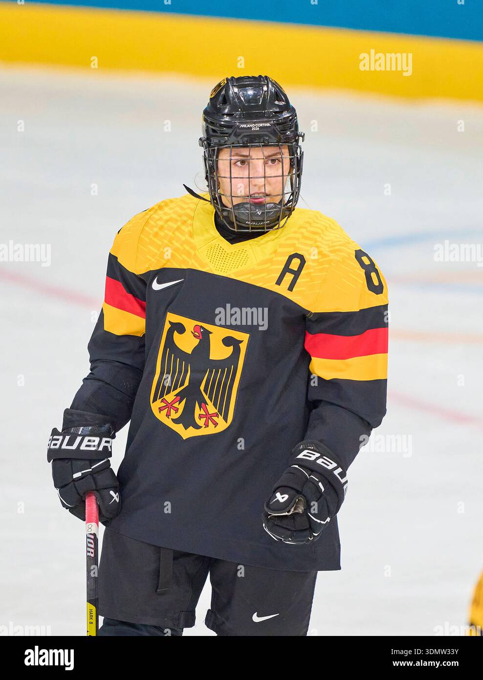 Ronja Hark of Germany at the preliminary women Ice Hockey match Group B ...