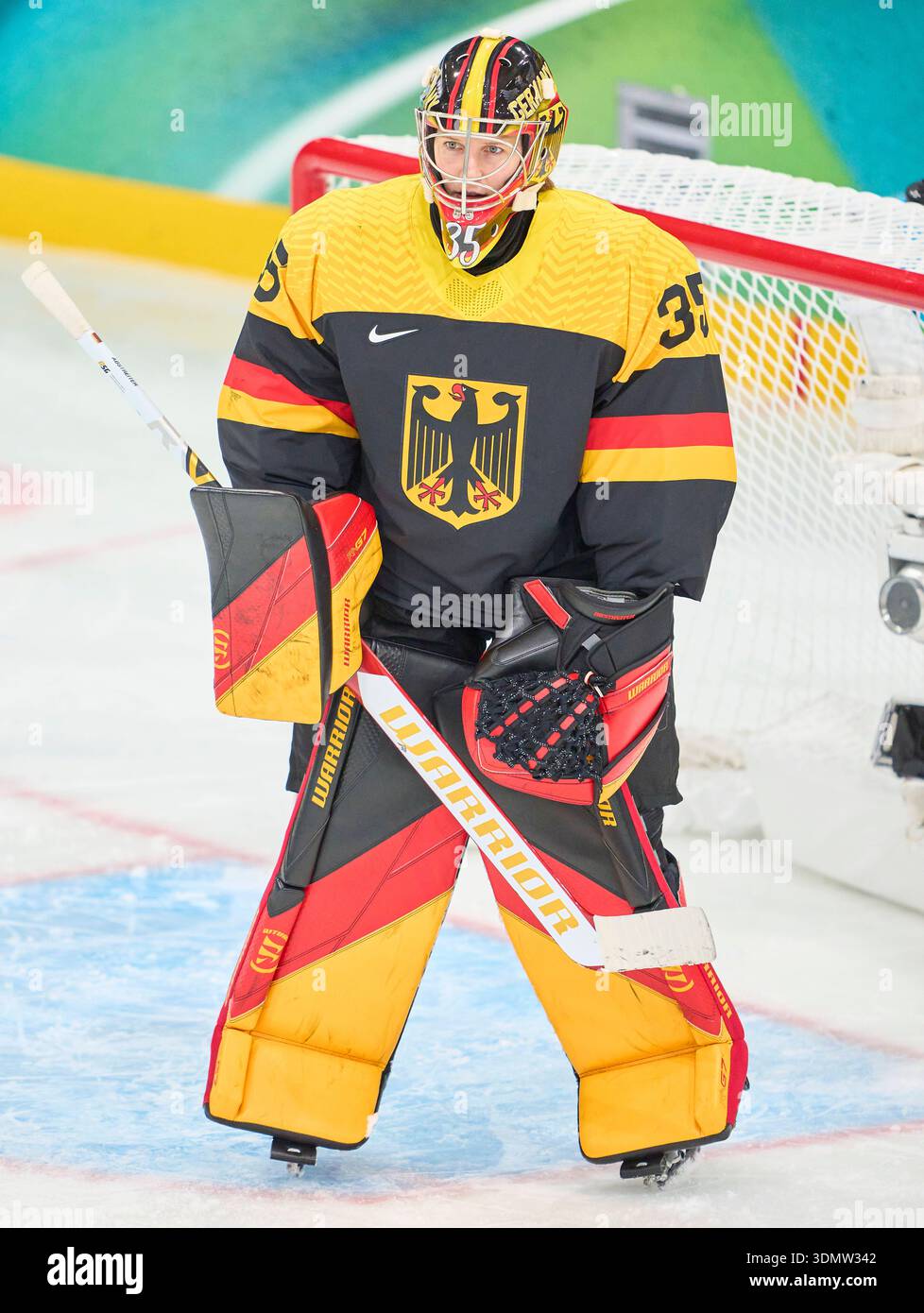 Sandra Abstreiter of Germany at the preliminary women Ice Hockey match ...