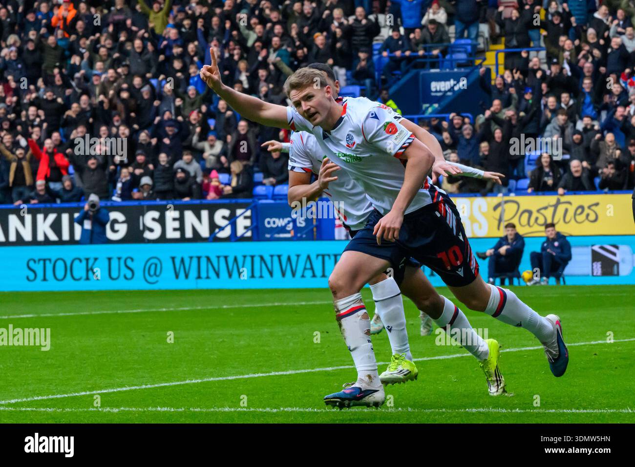 Sam Dalby of Bolton Wanderers celebrates scoring his side's first goal ...