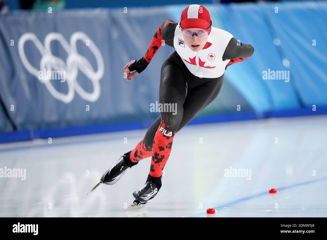 Canada's Laura Hall competes in the women's 3000m speed skating ...